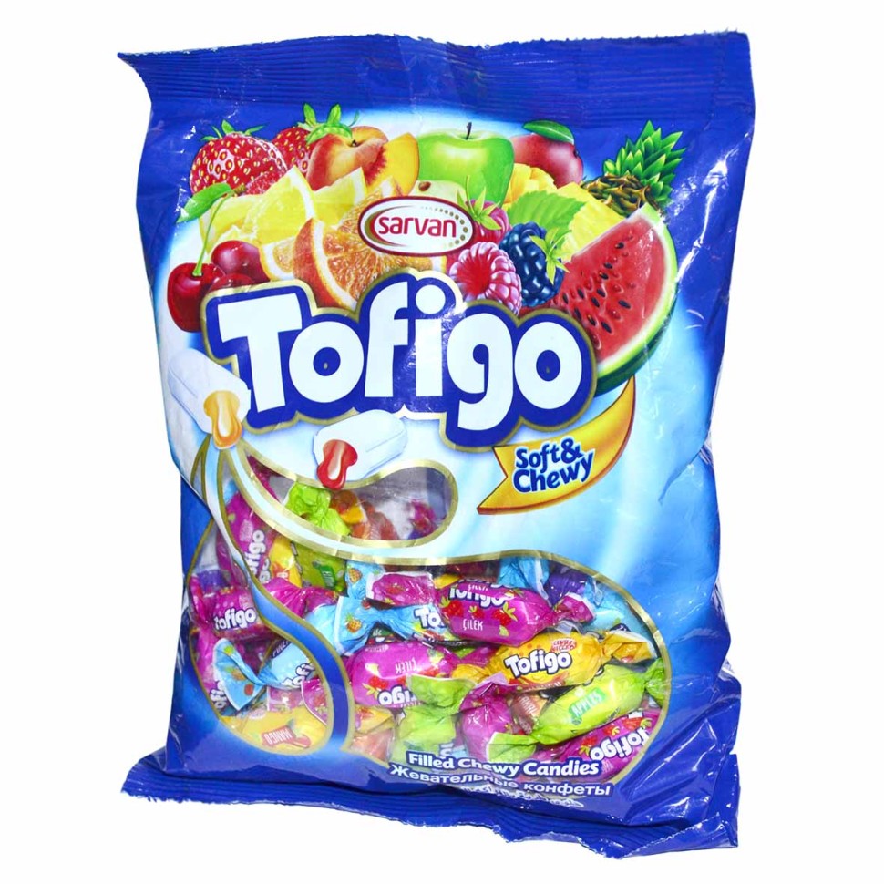 Конфеты жевательные Tofigo ассорти 250гр м/у